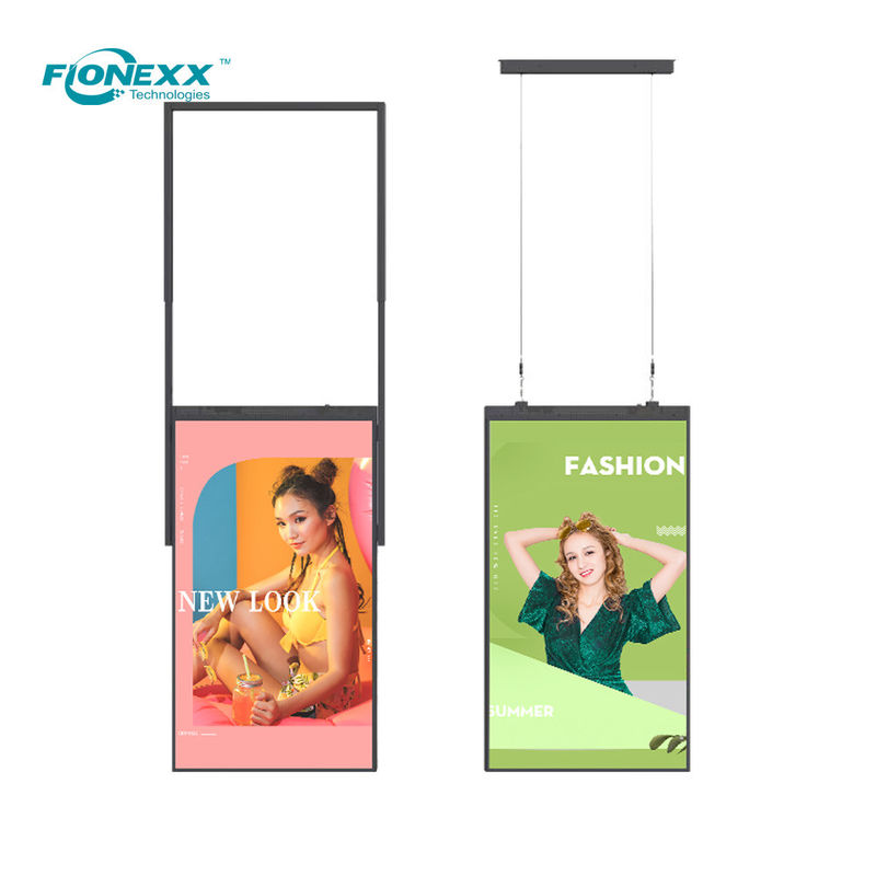 Ceiling Hanging Vertical Advertising Display 43inch Double Sided Window ...