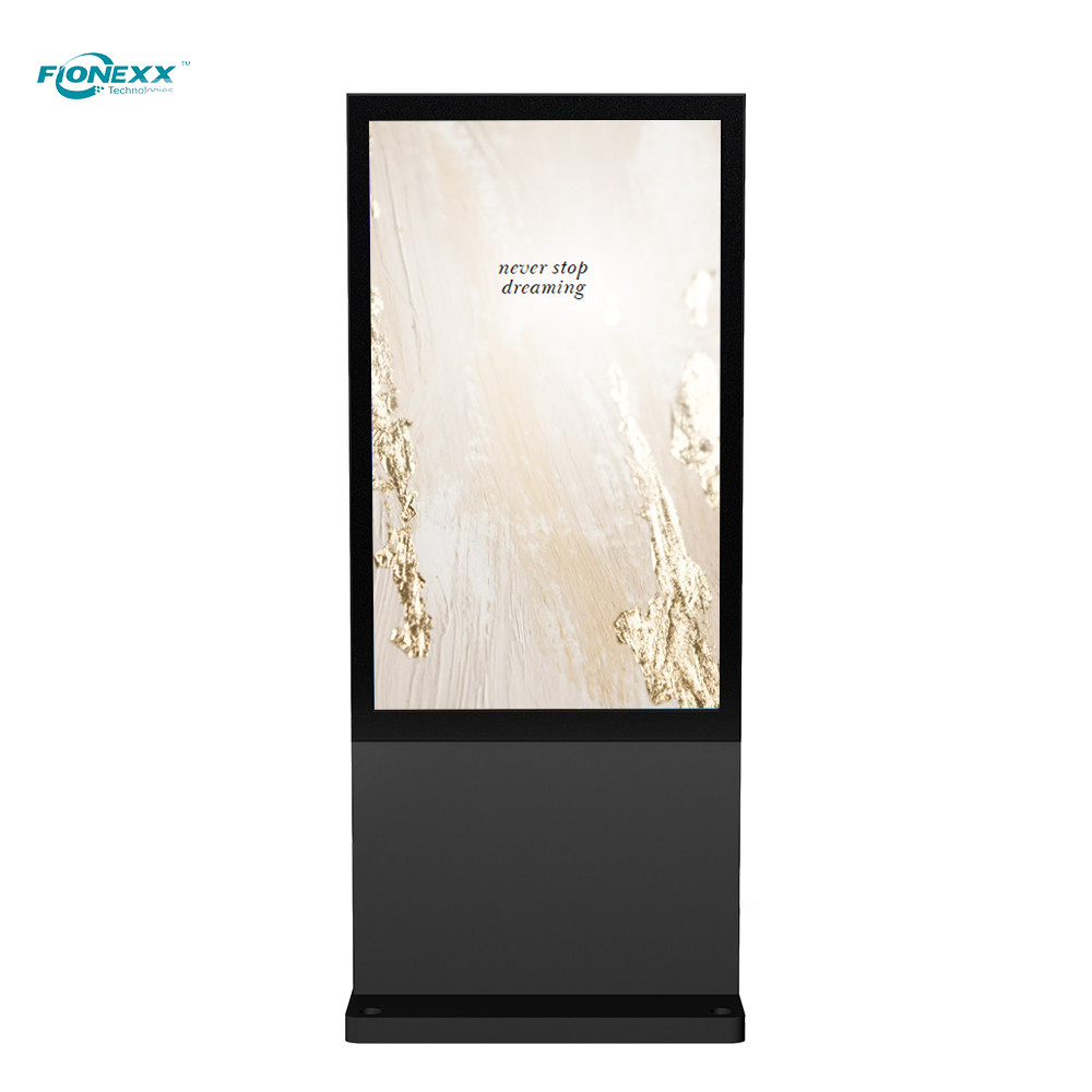32 inch Black Windows Outdoor Fanless Vertical Digital Totem