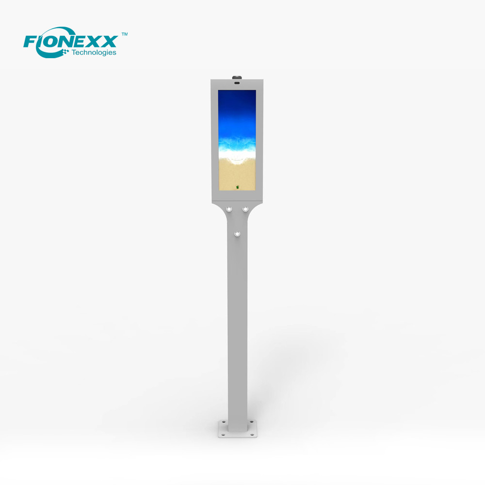 19inch Bus Stop Digital Signage High Brightness Pole Standing ...
