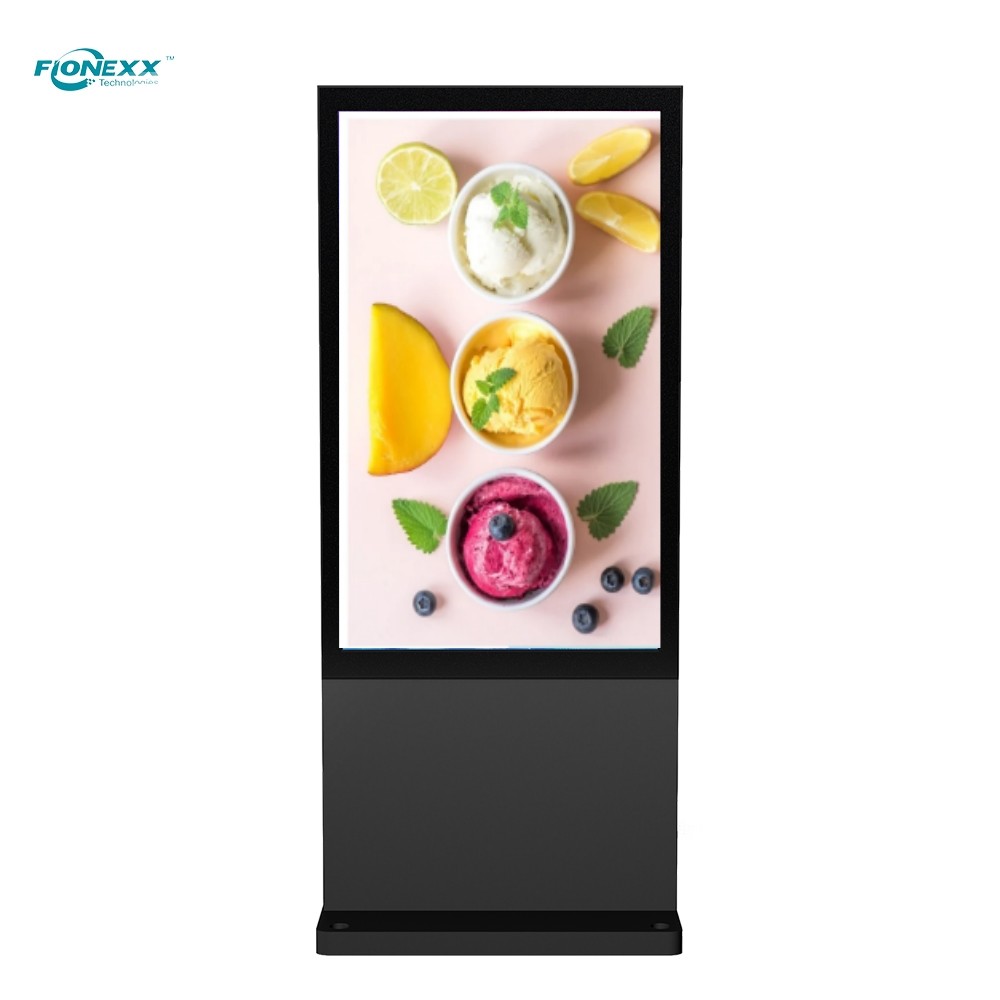 49 inch Black Windows Outdoor Fanless Vertical Digital Totem