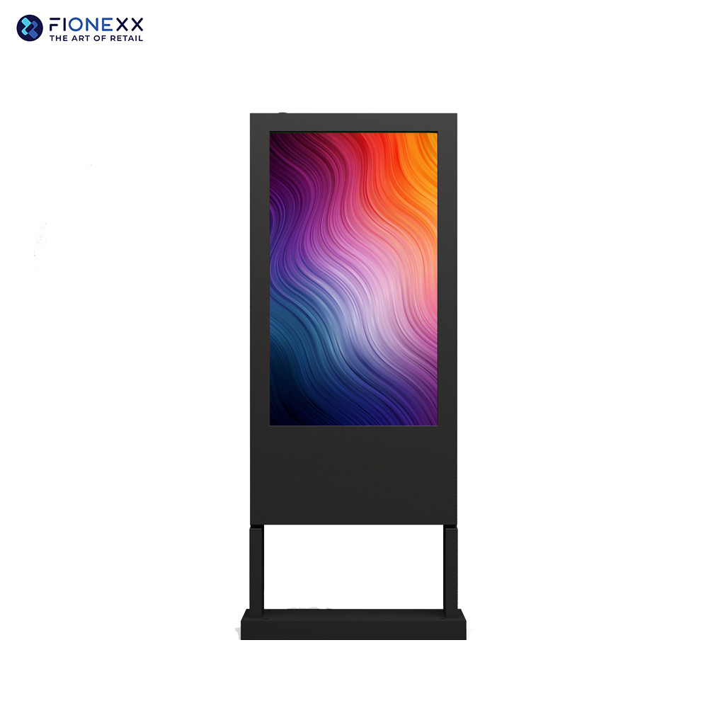 RoHS 55 Inch Freestanding Digital Signage Single Sided Totem Lcd Display