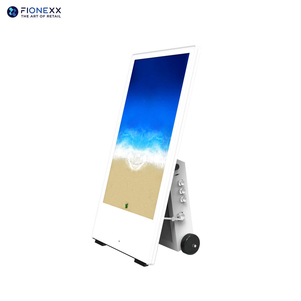 Portable Outdoor Digital Signage A Shaped Battery Powered Digital ...