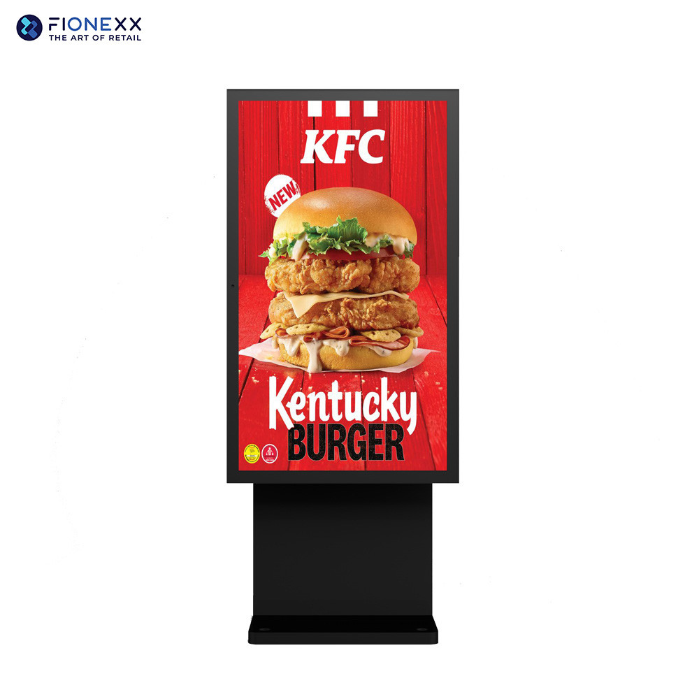 55inch Outdoor Black Drive Thru Digital Display Street Digital Signage ...