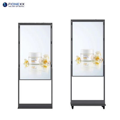 Thickness 57mm LCD Window Displays Double Sided Digital Signage 49inch