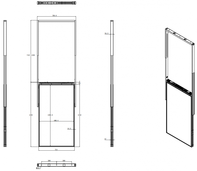 Customization 55inch LCD Window Displays With Smart Temperature Control