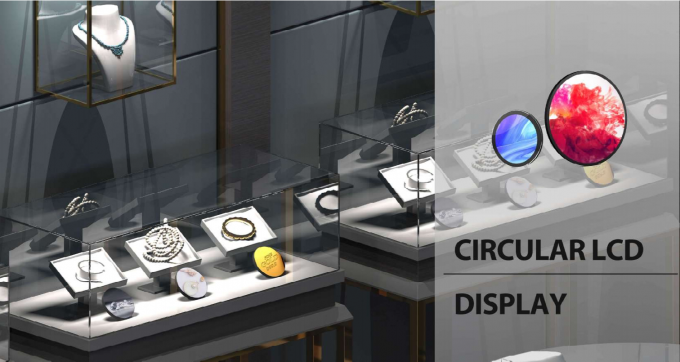 5inch Circular Lcd Display Lcd Digital Screen For Retail Shops HD ...